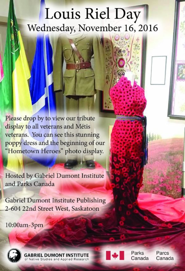 Louis Riel Day, Wednesday, November 16, 2016 | Gabriel Dumont Institute