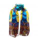 Leah Dorion Art Print Scarf – Strong Earth Woman | Gabriel Dumont Institute